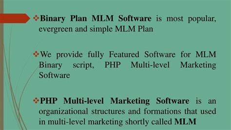 Ppt Binary Plan Mlm Software By Mlmscript Powerpoint Presentation