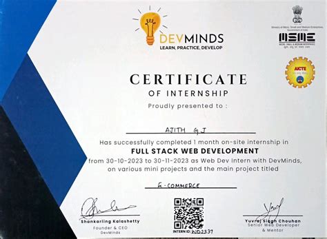 Ajith G J On Linkedin Completed My Full Stack Web Development Internship