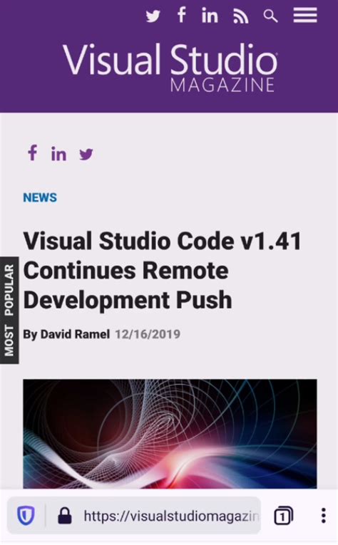 Visualstudiomagazine Site Is Not Usable Issue Webcompat Web Bugs GitHub