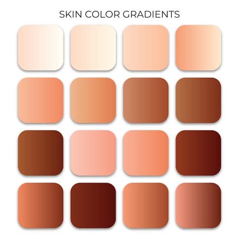 Premium Vector Set Of Skin Gradient Color Palette