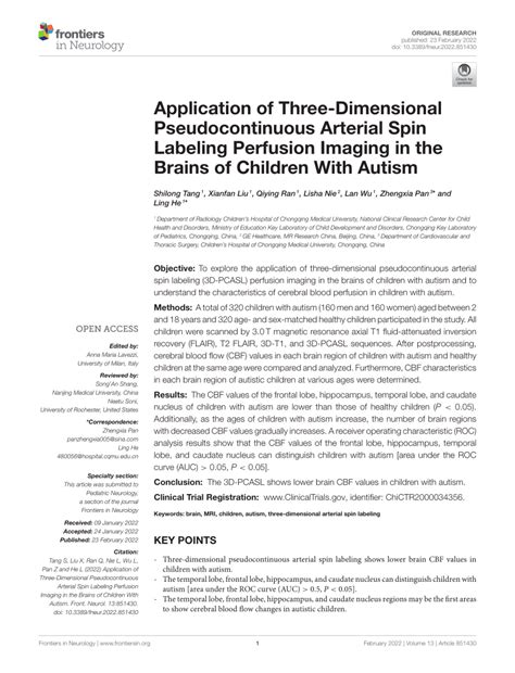 Pdf Application Of Three Dimensional Pseudocontinuous Arterial Spin