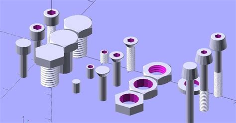 nuts and bolts v1 95 openscad library by biomushroom download free