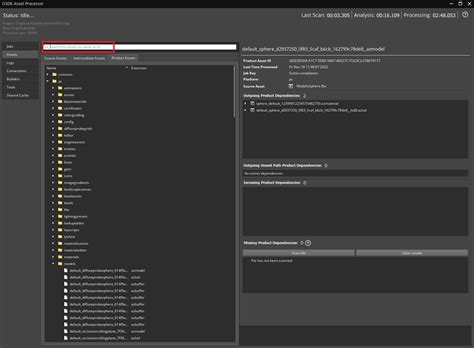 Place Holder Text In The Asset Processor Search Bar Doesnt Specify The Type Of Id Thats