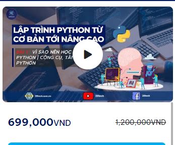 Chia Sẻ Khóa Học Lập Trình Python Từ Cơ Bản Tới Nâng Cao tech
