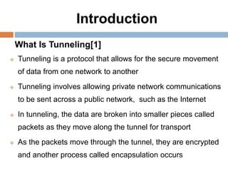 Tunneling Vpn Security And Implementation PPTX Internet Computing