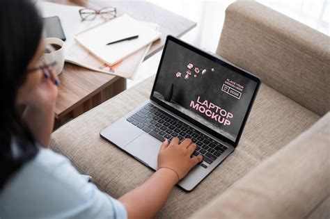 Premium PSD Person Typing On Laptop Device Keyboard