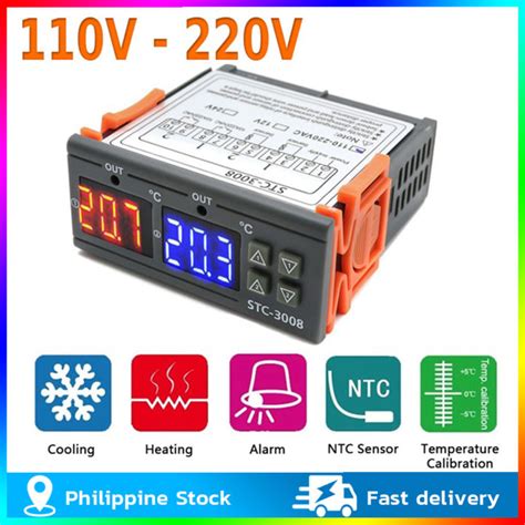 220v Digital Lcd Display Temperature Thermostat Controller Stc 1000 With Sensor Lazada Ph