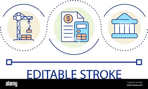 Calculate Construction Expenses Loop Concept Icon Stock Vector Image