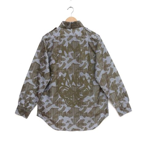Japanese Brand Camo Anime Buttom Up Japanese Anime Mischievous Rabbit