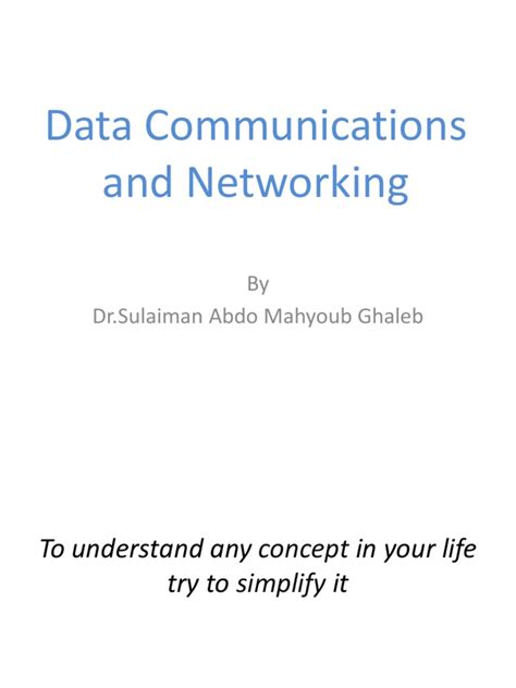 Data Comunication And Networking Introuction Download Free Pdf Computer Network Internet