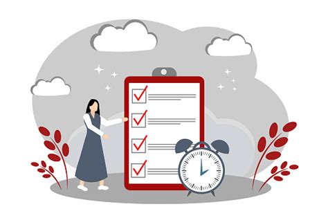 생산성을 높이고 프로젝트 관리 또는 업무를 완료하고 비즈니스 목표를 달성하기 위한 효율성 시간 관리 개념 개념에 대한 스톡 벡터 아트 및 기타 이미지 Istock