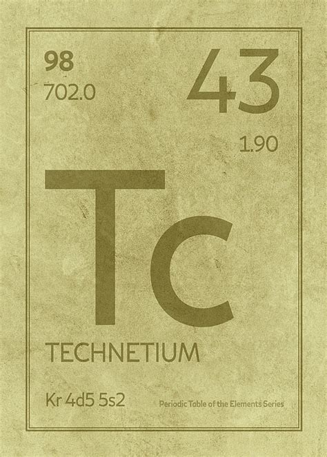 Technetium Element Symbol Periodic Table Series 043 Beach Sheet By