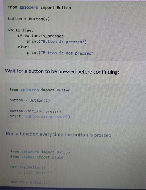 From Gpiozero Import Buttonbutton ﻿button2wait