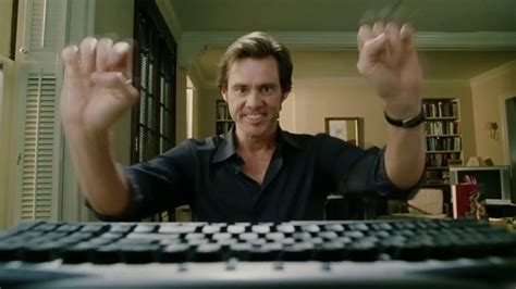 Создать мем джим керри брюс всемогущий гифка джим керри брюс всемогущий печатает брюс