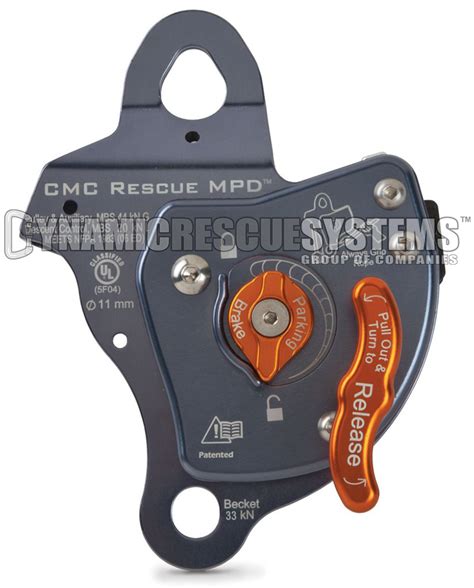 Rescue Mpd Pulley Belay Descender 11 Mm Grey Cmc Dynamic Rescue