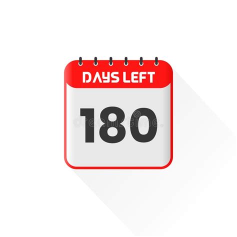Countdown Icon 180 Days Left For Sales Promotion Promotional Sales Banner 180 Days Left To Go