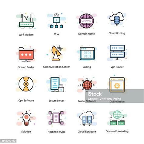 Vpn 및 네트워킹 아이콘 0명에 대한 스톡 벡터 아트 및 기타 이미지 0명 Usb 케이블 Vpn Istock