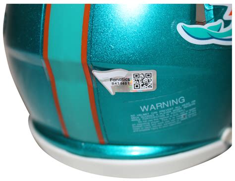 Jaylen Waddle Autographedsigned Miami Dolphins Flash Mini Helmet Fan Denver Autographs