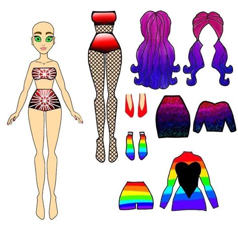 A Paper Doll With Lots Of Clothes And Accessories
