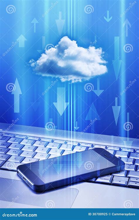 Cell Phone Cloud Technology Stock Image Image Of Business Call 30700925