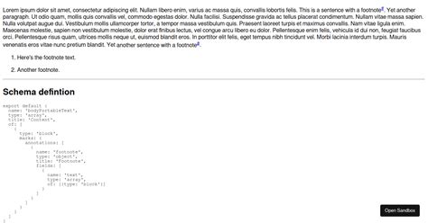 How To Render Footnotes In Portable Text In React Codesandbox
