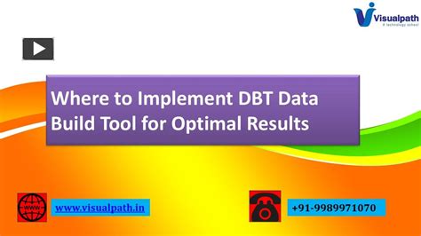 Data Build Tool Training Best Online DBT Courses Presentation Free To Download