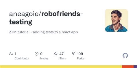 GitHub Aneagoie Robofriends Testing ZTM Tutorial Adding Tests To A React App