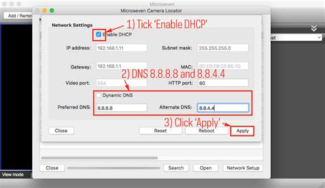 How To Set Up Dhcp And Static Ip Address On The Camera Microseven Tech Support