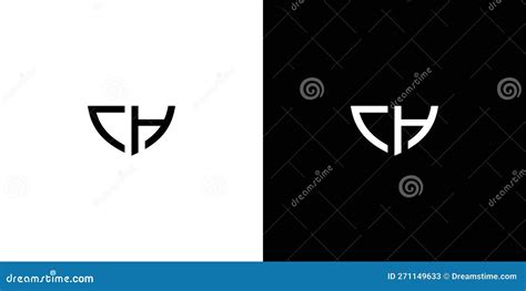 Unique And Modern Ch Letter Initials Logo Design Stock Image Illustration Of Graphic Abstract