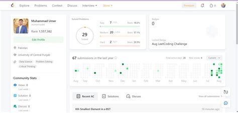 Muhammad Umer On Linkedin Leetcode Problemsolving Datastructures