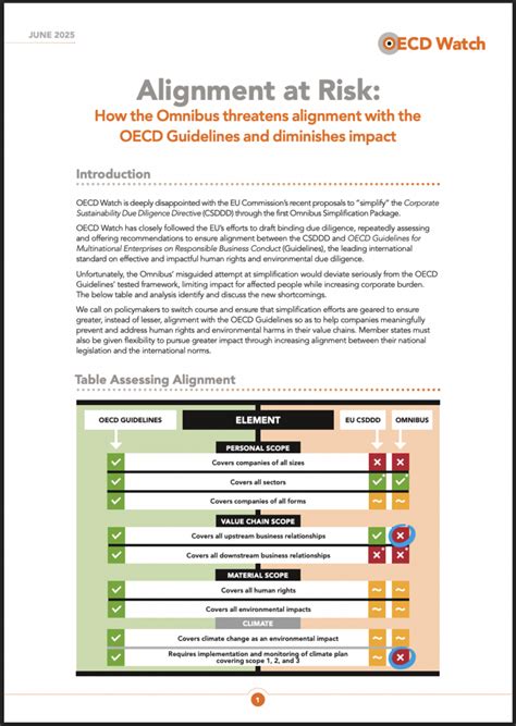 Csddd And Guidelines Alignment Archives Oecd Watch