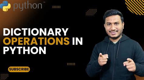 dictionary operations in python the complete python course basic to advance youtube