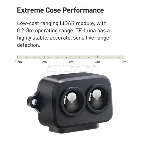 Tf Luna Tof Lidar Module 8 Meters Distance Sensor