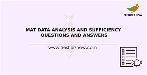 Mat Data Analysis And Sufficiency Questions And Answers