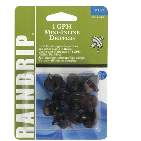 Raindrip R117ct 10 Pack Inline Drippers 1 Gph Drip Irrigation