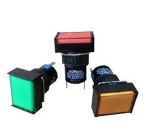 Komponen Relay COMMAND SWITCH 16MM Pilot Lamp With LED Push Button Iluminated Push Button With