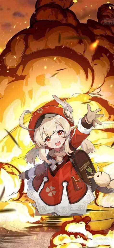 Download Smiling Klee Genshin Impact Phone Wallpaper