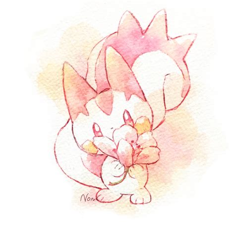 Non Kumakawayusu Pachirisu Nintendo Pokemon Highres Painting
