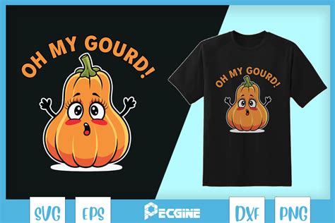 Oh My Gourd Funny Veggie Halloween Svg Graphic By Pecgine · Creative Fabrica
