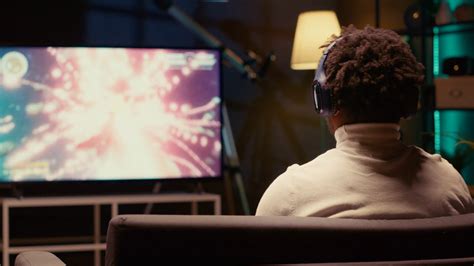 Gamer Upset Receiving Game Over Screen On Tv Stock Footage Sbv