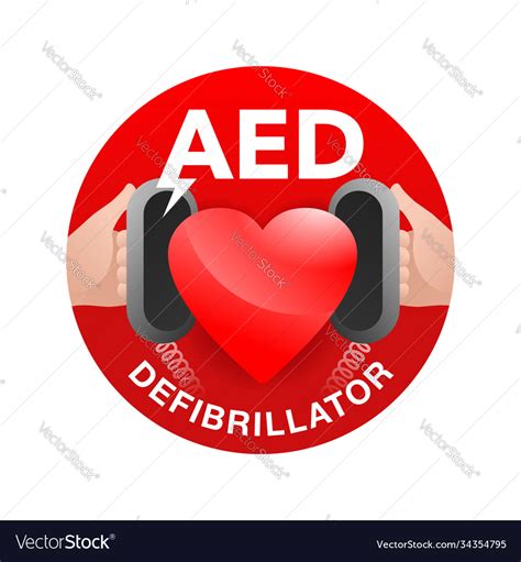 Aed Automated External Defibrillator Royalty Free Vector