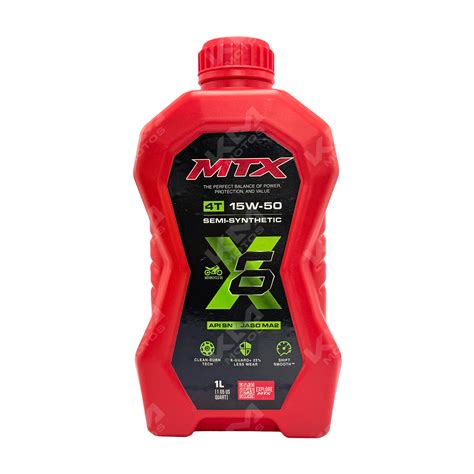 Aceite 15w 50 Semi Sintético Mtx Api Sn Jaso Ma2 Km Motos Kmmotoshn