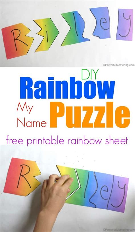 Rainbow My Name Puzzles Preschool Names Name Puzzle Preschool