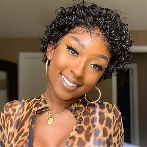 Short Wigs Curly Lace Front Wigs Pixie Cut Human Hair Wigs Asteriahair