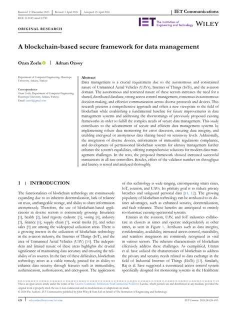 a blockchain based secure framework for data manag pdf internet of