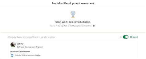 Jobiny Johnson On Linkedin Linkedinskillassessment Development