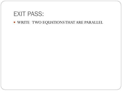 Ppt Understanding Parallel Lines And Slope Intercept Form Powerpoint