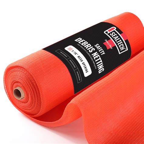 Sealtech Heavy Duty Safety Debris Netting Rolls Fire Retardant 1 4” Mesh Roll For Scaffold