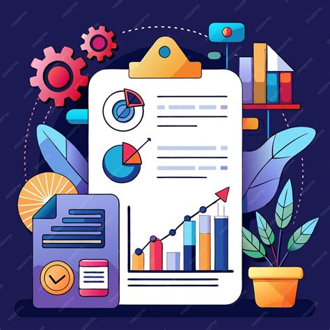 Infographic With Charts Graphs And Documents For Analysis Premium Ai