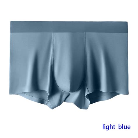 1pc Mens Ice Silk Boxer Briefs Silky Breathable Mid Waist Underwear Shopee Singapore